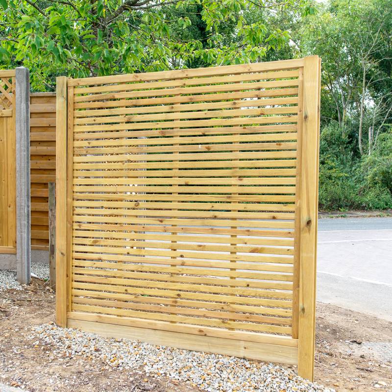 Slatted Fence Panel | 1.8m | 1.8m | 1005